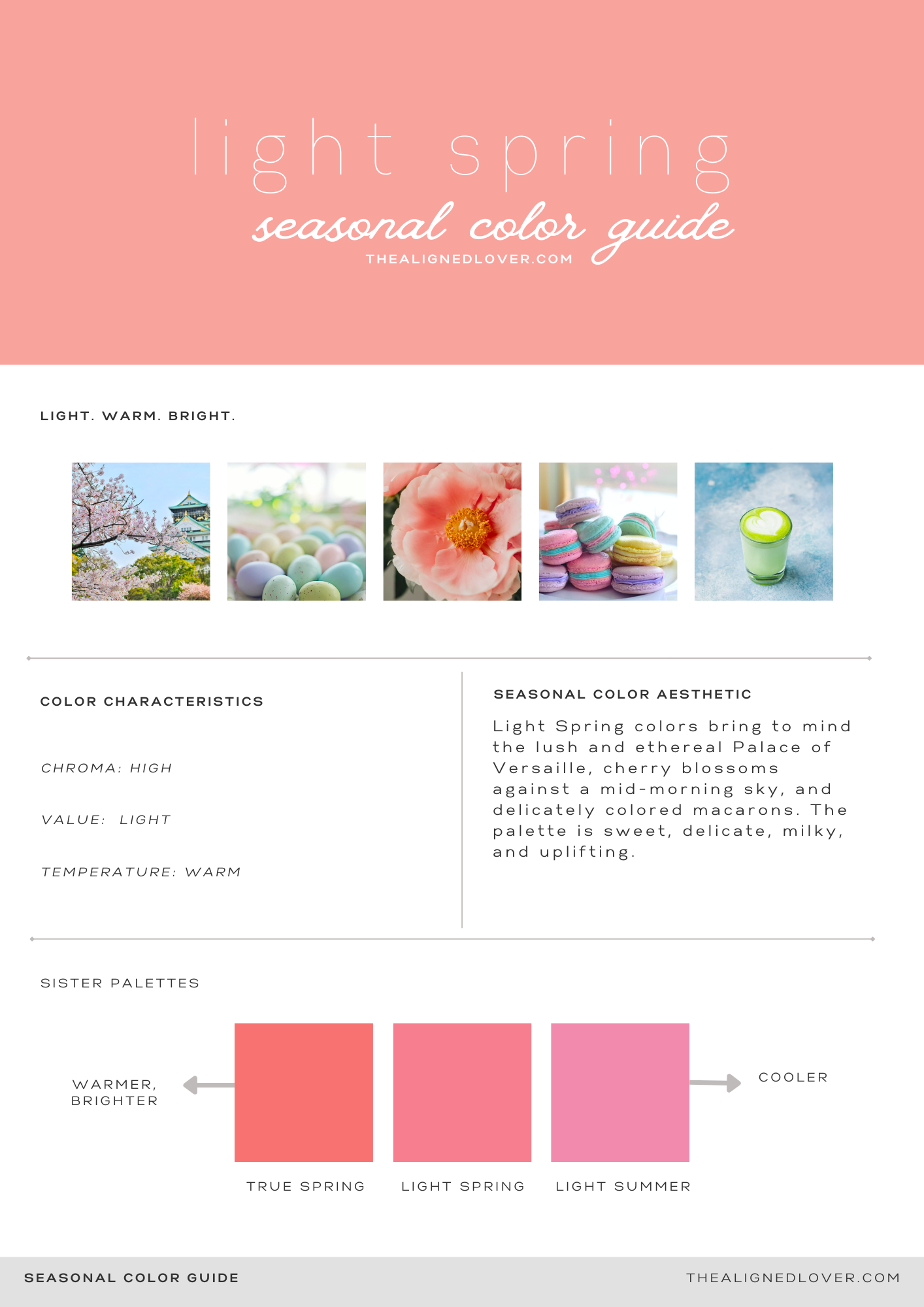 Guide to the Light Spring Seasonal Color Palette | The Aligned Lover