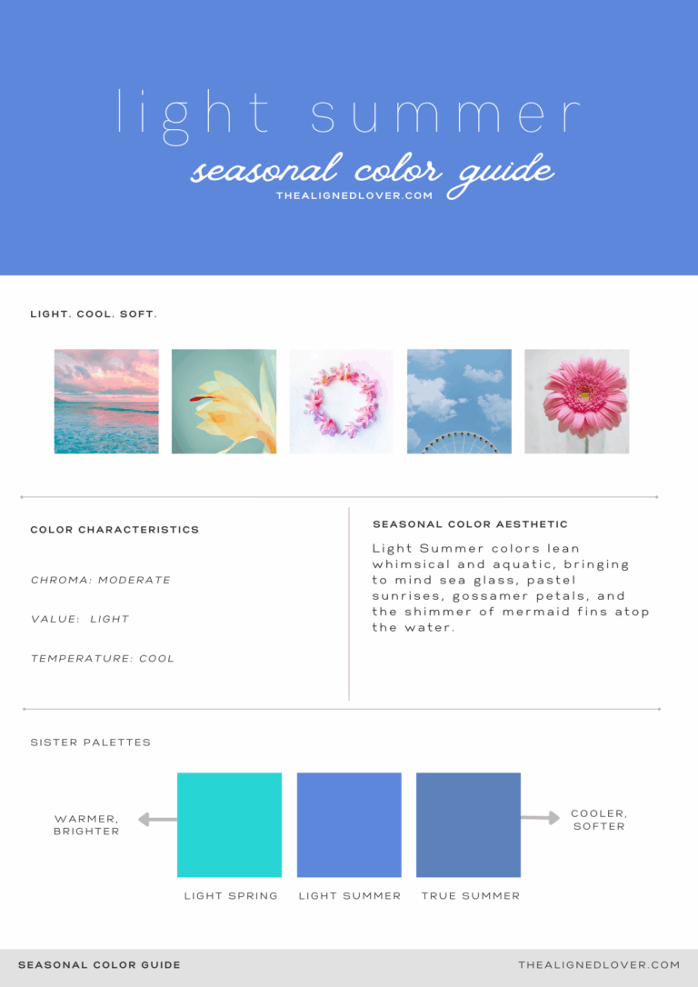 Guide to the Light Summer Seasonal Color Palette | The Aligned Lover