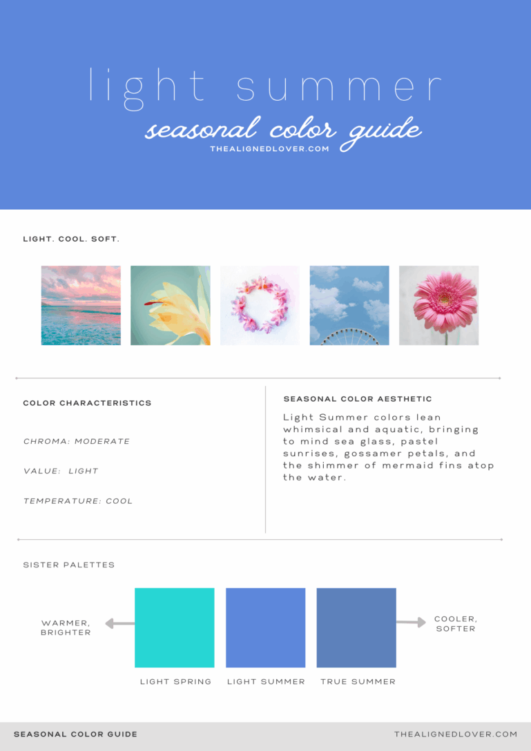 Guide to the Light Summer Seasonal Color Palette | The Aligned Lover