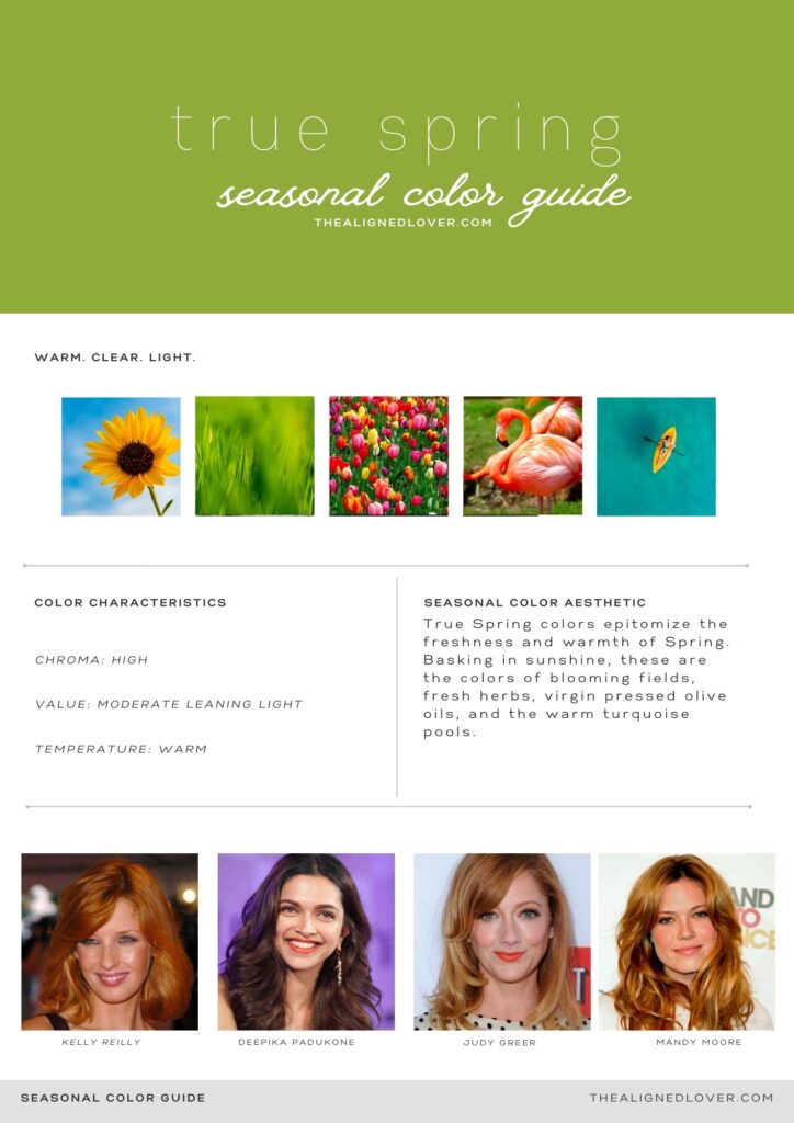 Guide to the True Spring Seasonal Color Palette | The Aligned Lover
