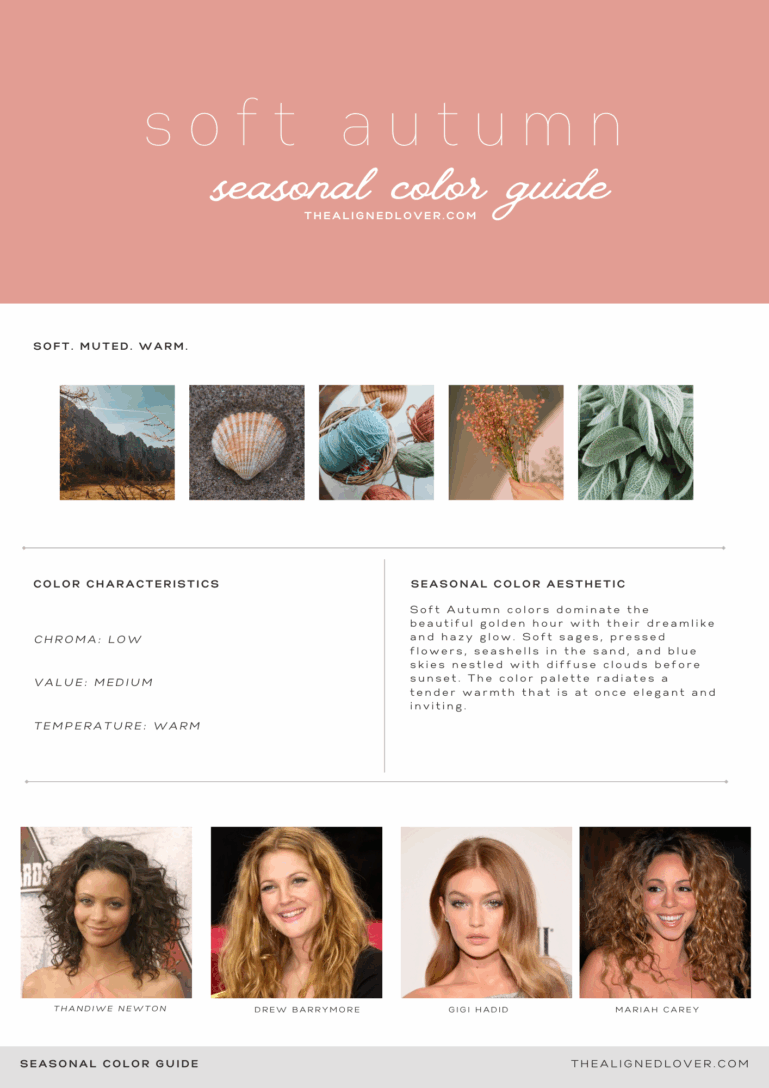 Guide to the Soft Autumn Seasonal Color Palette | The Aligned Lover