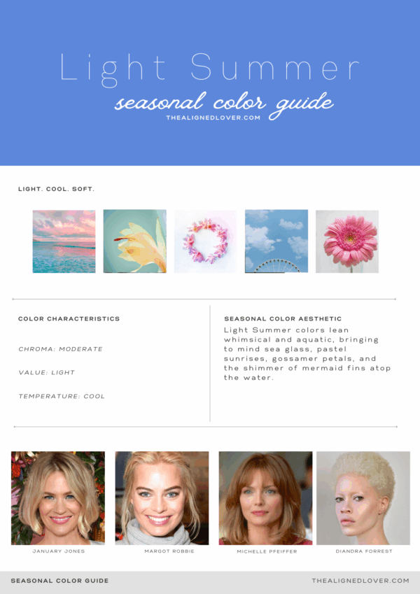 Guide to the Light Summer Seasonal Color Palette | The Aligned Lover