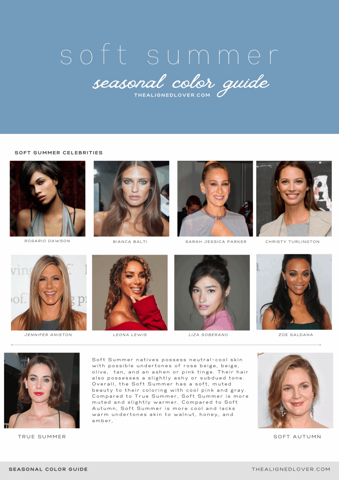 Guide to the Soft Summer Seasonal Color Palette | The Aligned Lover