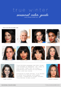 Guide to the True Winter Seasonal Color Palette | The Aligned Lover