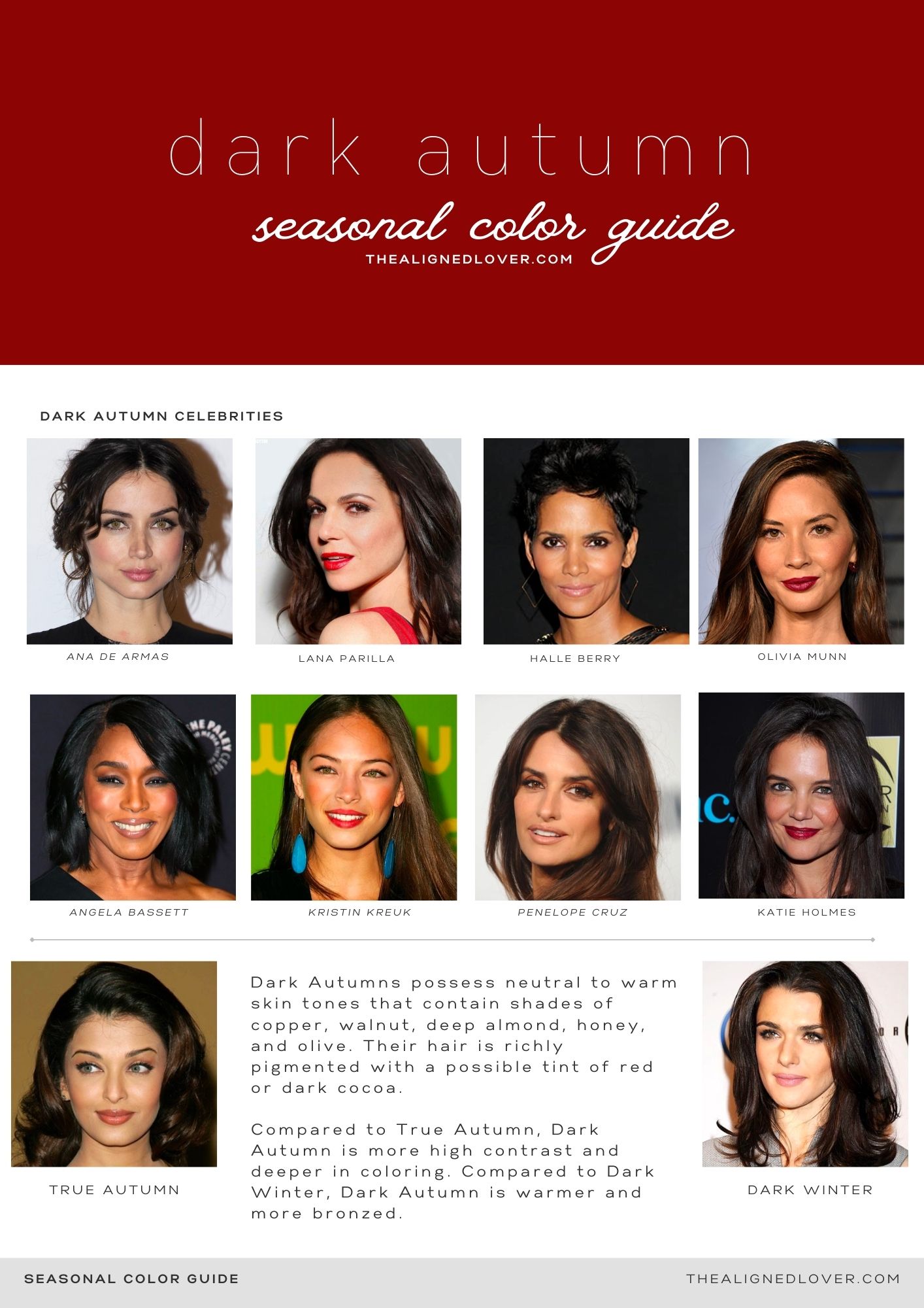 Guide To The Dark Autumn Seasonal Color Palette The Aligned Lover