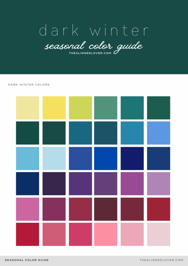 Guide to the Dark Winter Seasonal Color Palette | The Aligned Lover