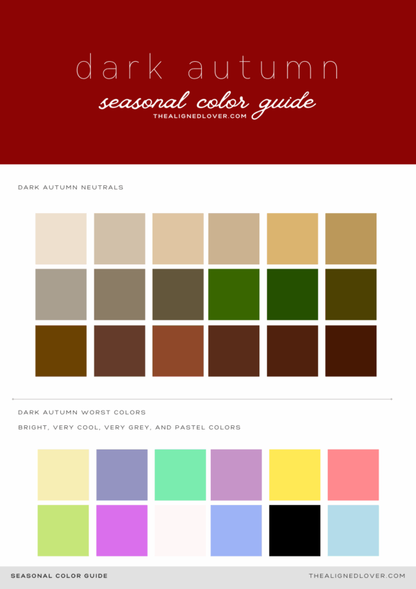 Guide to the Dark Autumn Seasonal Color Palette | The Aligned Lover