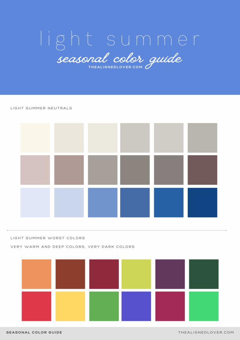 Guide to the Light Summer Seasonal Color Palette | The Aligned Lover