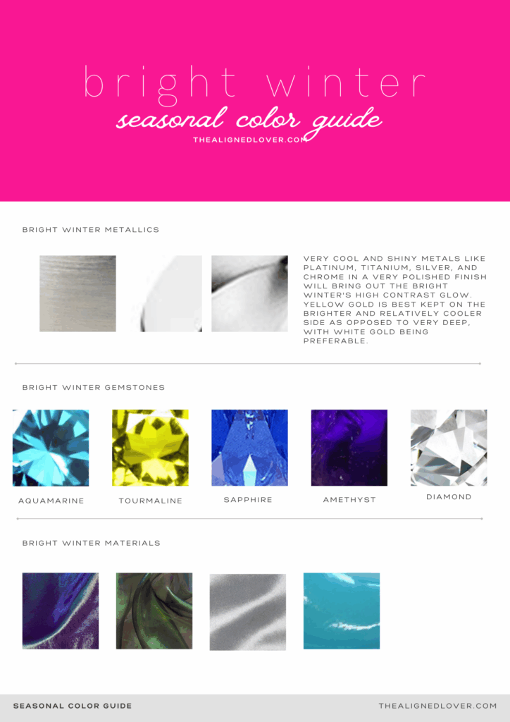 Guide to the Bright Winter Seasonal Color Palette | The Aligned Lover