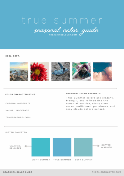 Guide to the True Summer Seasonal Color Palette | The Aligned Lover